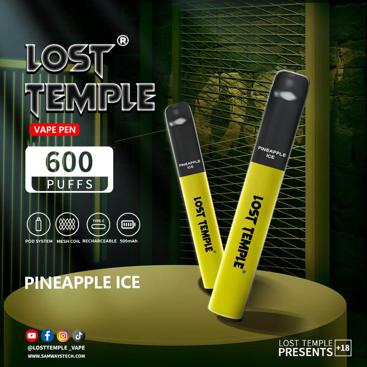 Lost Temple 600 Puffs Disposable Vape Device Kit Box of 10 – Vape Sales